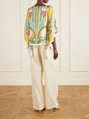 La DoubleJ Printed Silk-twill Blouse