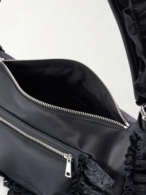 Simone Rocha Broderie Anglaise-trimmed Shell Shoulder Bag - Black