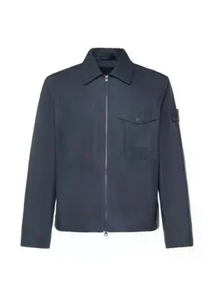 Stone Island Patch-pocket Zip-up Shirt Jacket
