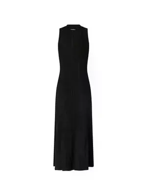 Pinko Collared Ribbed Maxi Dress