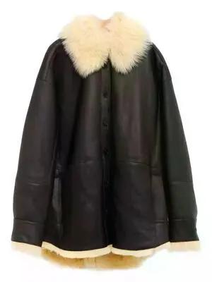Acne Studios Fur Collar Jacket - Brown