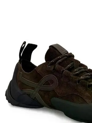 Loewe Grip Anagram-appliqué Suede Sneakers - Brown