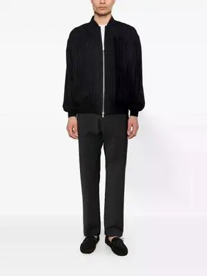 Barena Venezia Pinstripe Zip-up Bomber Jacket