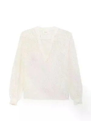 MAISON123 Floral-print V-neck Blouse