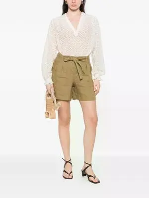 MAISON123 Floral-print V-neck Blouse