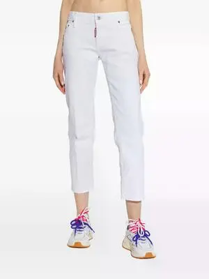 Dsquared2 Buttoned Belt-loop Jeans - White