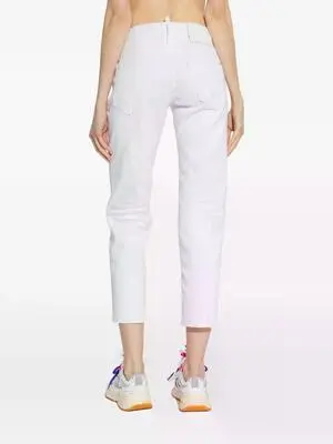 Dsquared2 Buttoned Belt-loop Jeans - White