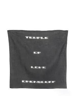 Rick Owens Graphic-print Scarf - Black