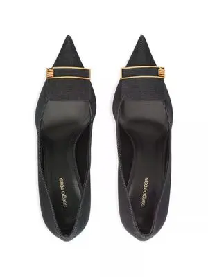 SERGIO ROSSI Evolv Pointed-toe Buckle Pumps - Blue