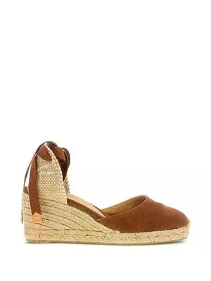 CastaÑer Lace-up Wedge Espadrilles - Brown
