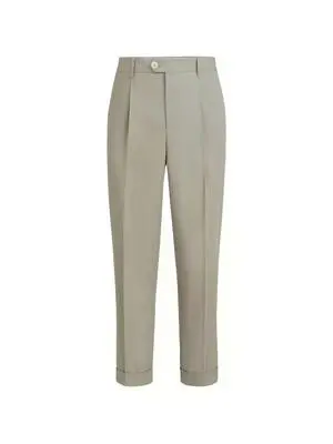 Brunello Cucinelli Trousers With Pleats - Neutrals