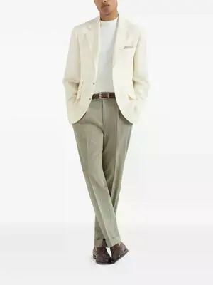 Brunello Cucinelli Trousers With Pleats - Neutrals