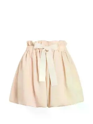 PATOU Ruffled Mini Skirt - Neutrals