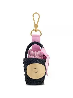PATOU Raffia Keyring - Blue