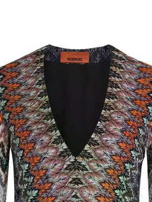 Missoni Patterned V-neck Mini Dress