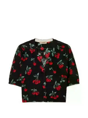 TWINSET Knitted Cherry Cardigan