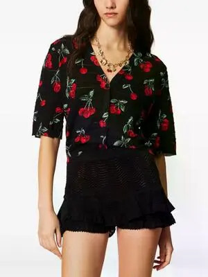 TWINSET Knitted Cherry Cardigan