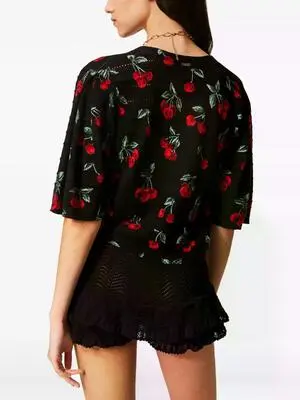 TWINSET Knitted Cherry Cardigan