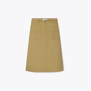 Tory Burch Cotton Chambray Camp Skirt