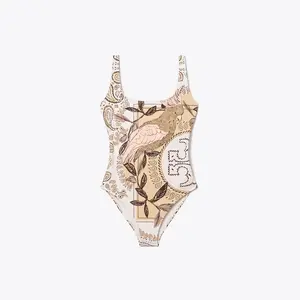 Tory Burch Printed One-piece Swimsuit - Pink Cockatoo