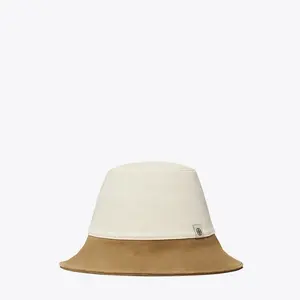 Tory Burch Colorblock Bucket Hat - Beige