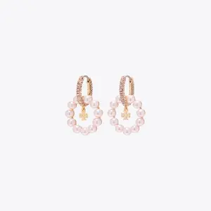 Tory Burch Moondance Hoop Earrings - Pink
