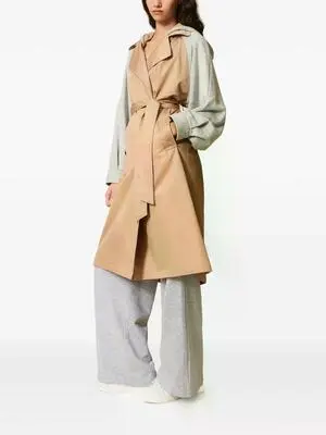 TWINSET Gabardine Plush Trench Coat