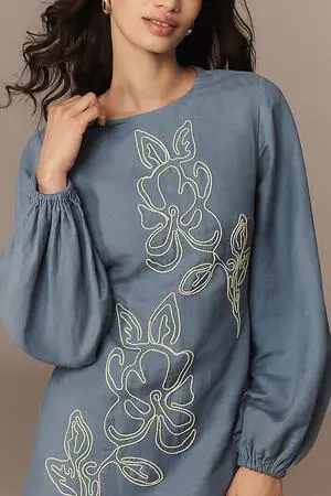 THE WOLF GANG Mirabelle Long-sleeve Mini Dress
