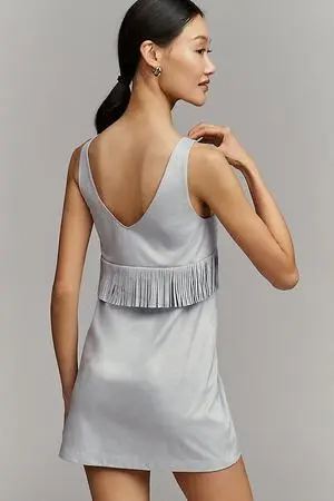 Saylor Kerri V-neck Mini Dress - Hydrangea