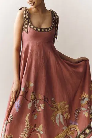 ALEMAIS Zuri Linen Ballet Midi Sundress
