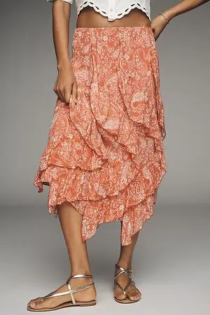 Anthropologie Ruffle Cascade Skirt