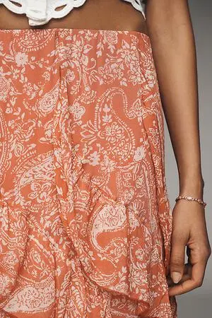 Anthropologie Ruffle Cascade Skirt