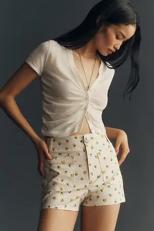 Maeve Colette Shorts - Orange Pattern
