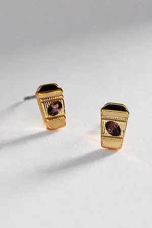 Gold Plated Enamel Earrings