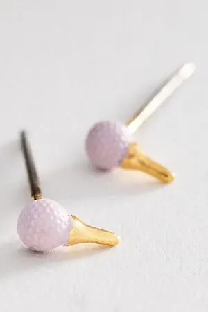 Anthropologie Icon Post Floral Stud Earrings Golf Tee