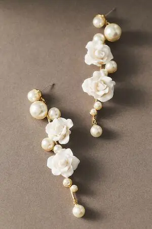 TWIGS & HONEY Rose Petal Drop Earrings