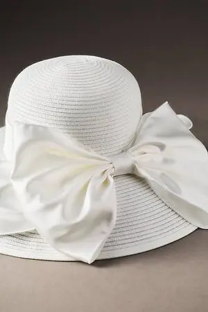 San Diego Hat Bow Sun Hat - White