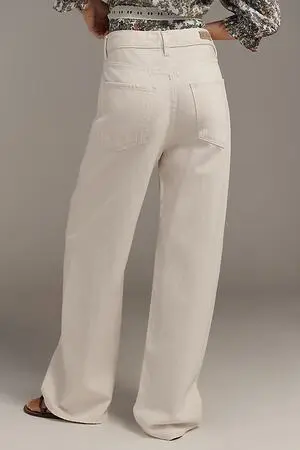 LE JEAN Luna High-rise Relaxed Wide-leg Tie-waist Jeans