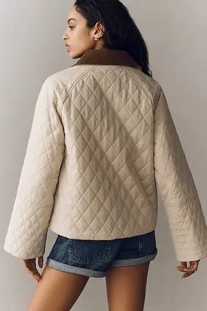 Barbour Kirby Quilted Jacket - Light Sand
