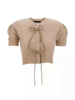 Simone Rocha Pink Tie Detail Cardigan