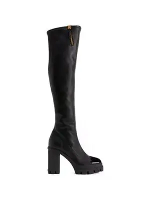 GIUSEPPE ZANOTTI Platform Boots With Metal Zip And Block Heel
