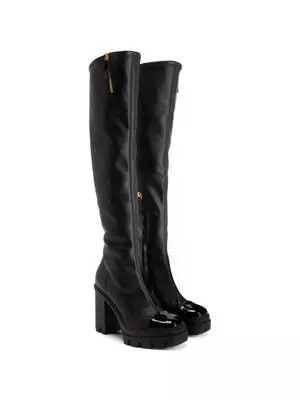 GIUSEPPE ZANOTTI Platform Boots With Metal Zip And Block Heel