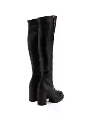 GIUSEPPE ZANOTTI Platform Boots With Metal Zip And Block Heel