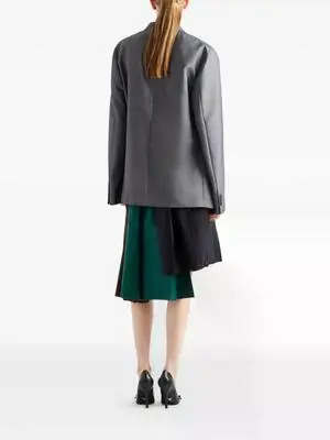 Prada Single-breasted Kid-mohair Jacket - Grey