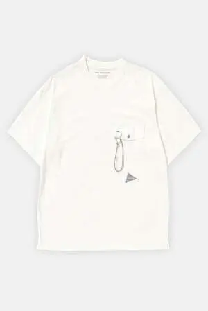 AND WANDER T-shirt With Pocket - White
