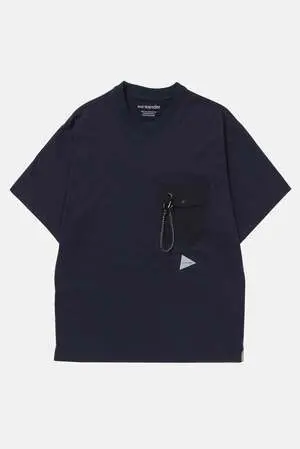 AND WANDER T-shirt With Pocket Blue