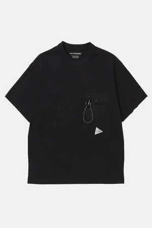 AND WANDER T-shirt With Pocket - Black