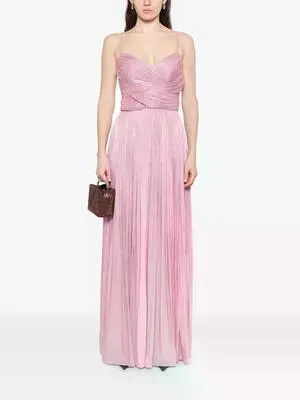 Costarellos Sireen Pleated Maxi Dress - Pink