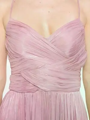 Costarellos Sireen Pleated Maxi Dress - Pink