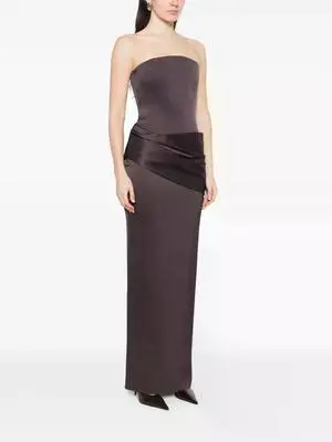 Alex Perry Corset Draped Maxi Dress